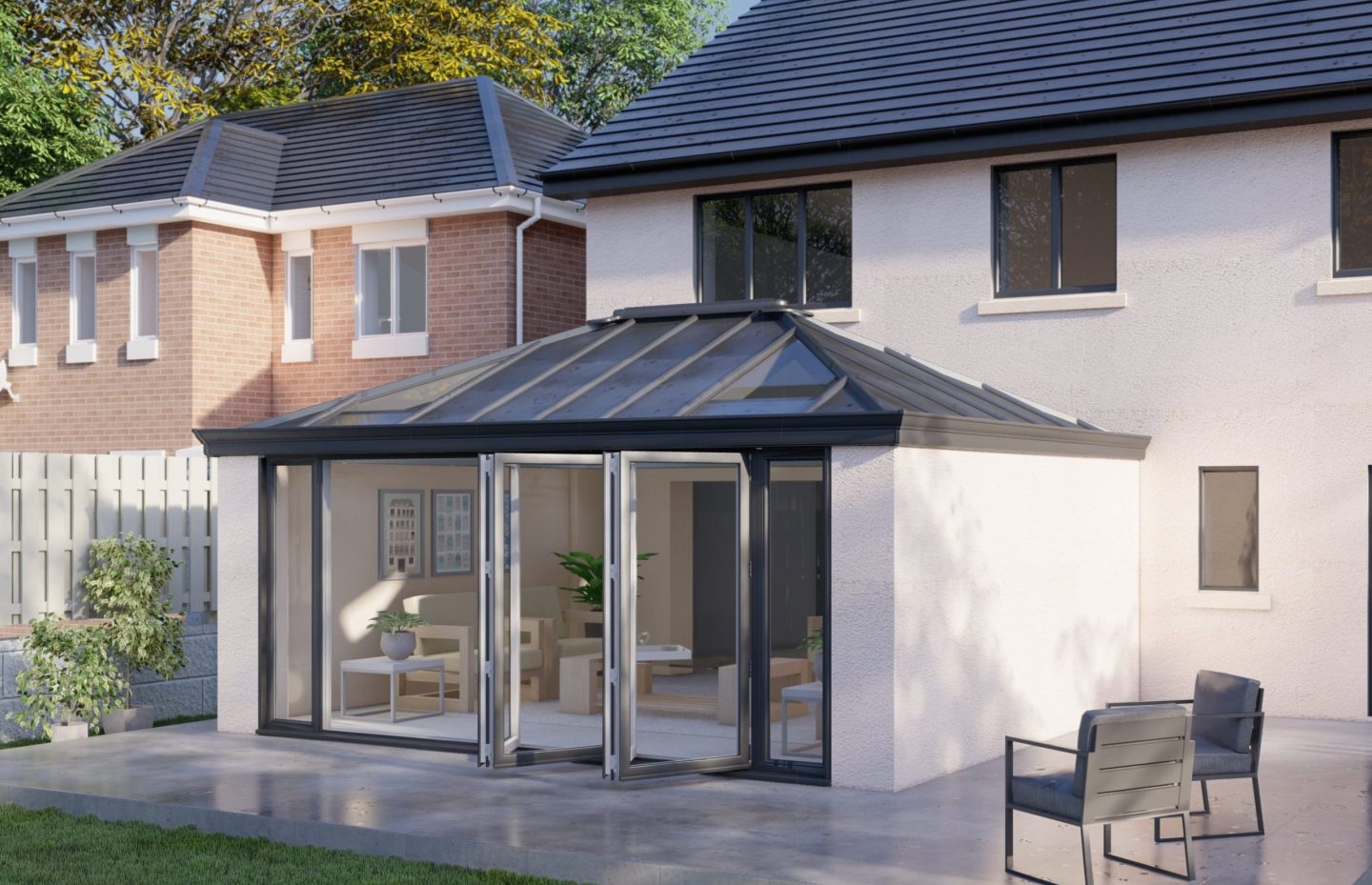 Two Wall Living Spaces Reading - Abbey Conservatories